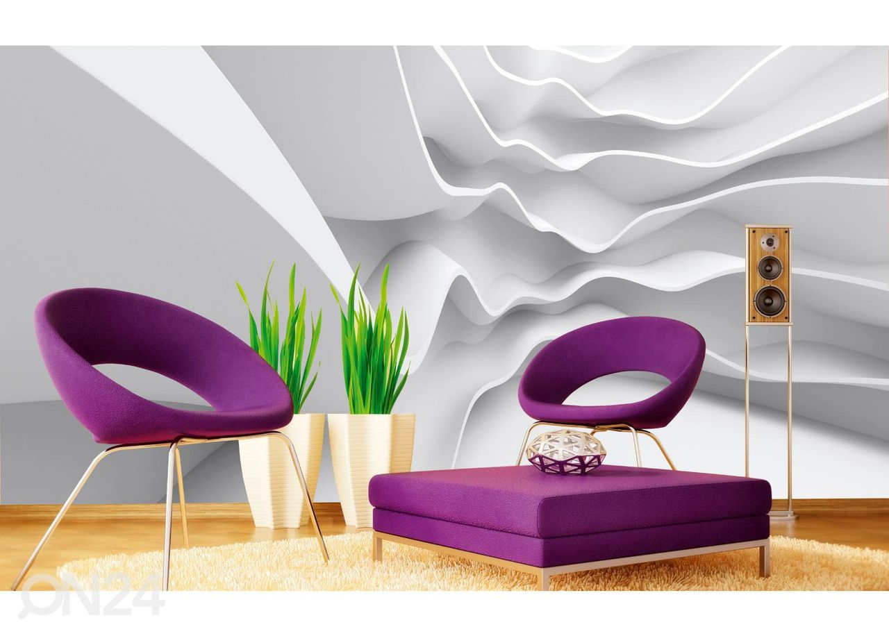Itsekiinnityvä kuvatapetti Futuristic Wave ED-460133 - ON24 Home & Living