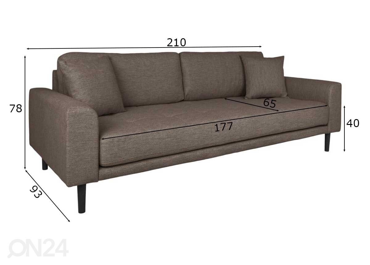 3-istuttava sohva Lido MT-476603 - ON24.fi Sisustustavaratalo